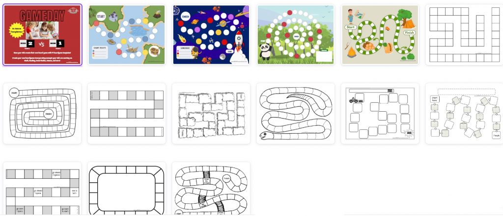 FREE Board Game Templates - BTDT Homeschool