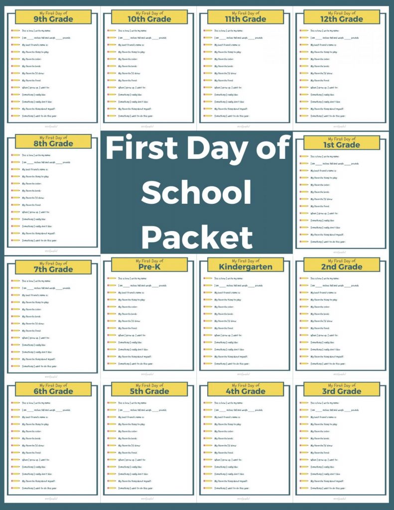 FREE First Day of Homeschool Packet - BTDT Homeschool