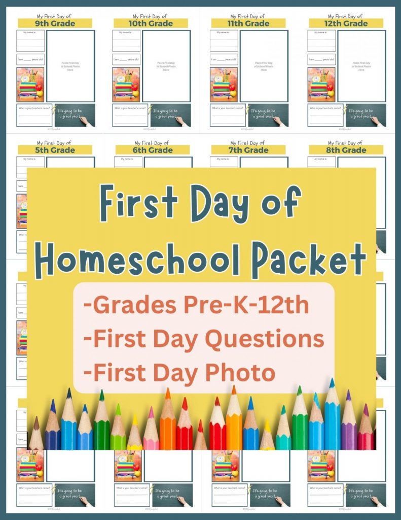 FREE First Day of Homeschool Packet - BTDT Homeschool