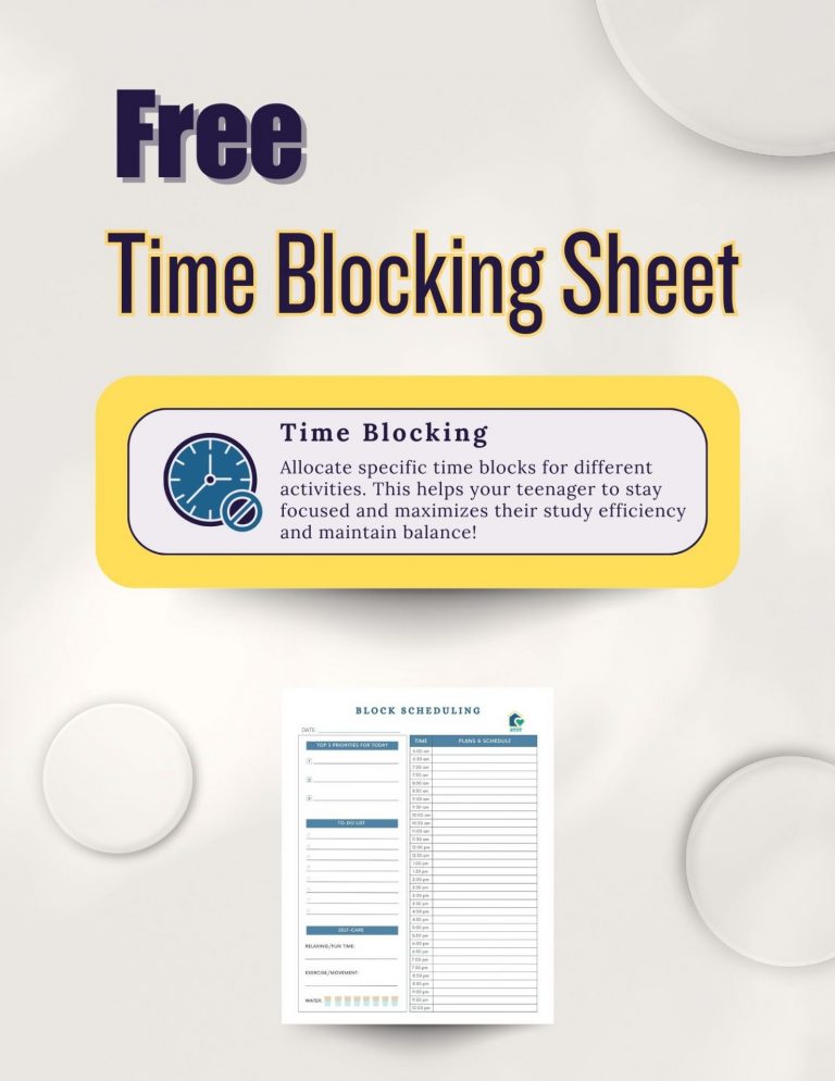Free Time Blocking Sheet